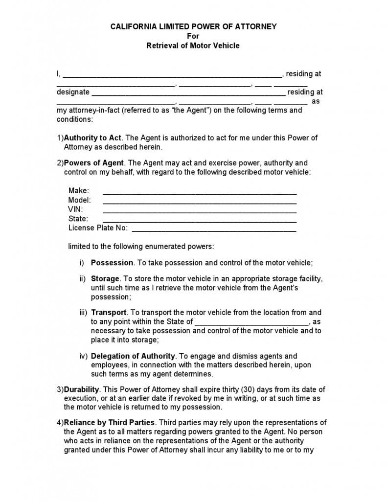 Free California Durable Power of Attorney for Health Care Form | Adobe ...